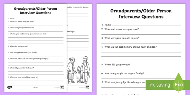 41 Questions To Ask Your Grandparents ASAP - support your career