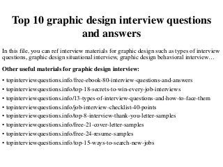 15 Graphic Design Interview Questions To Prepare For (Answers Inside ...