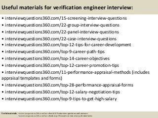 design verification interview questions - support your career