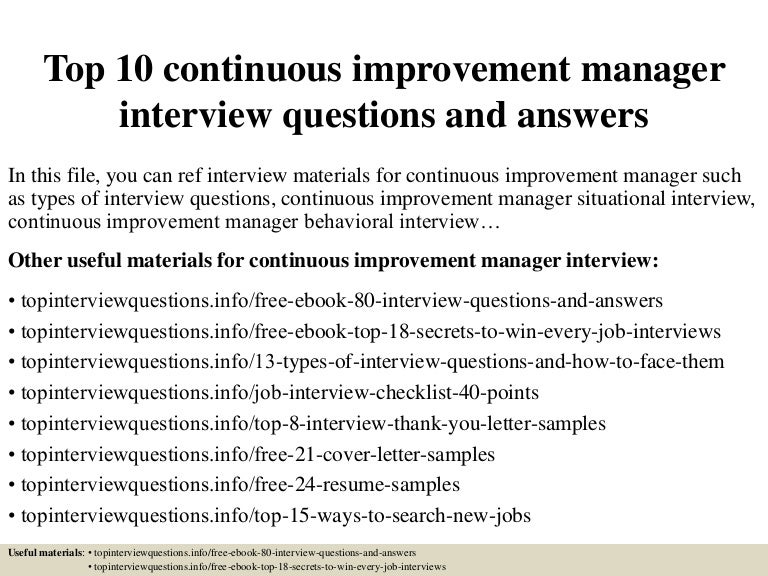 6 Process Improvement Interview Questions (With Sample Answers ...